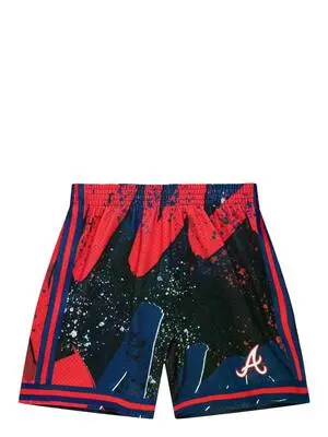 Mitchell & Ness Mlb Atlanta Braves Hyper Hoops Shorts - Red