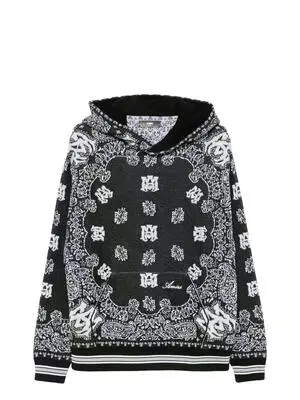 Amiri Bandana Hoodie - Black