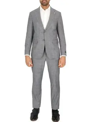 Scotch & Soda Checked Suit - Grey