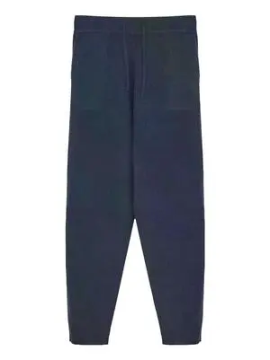 YVES SALOMON Knitted Track Pants - Blue