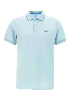 SUN 68 Embroidered-logo Polo Shirt - Blue