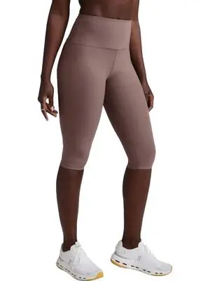 Beyond Yoga High Waist Crop Leggings - Rosey Taupe Heather