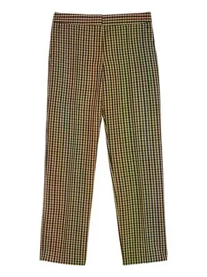 JIL SANDER Checked Trousers - Brown