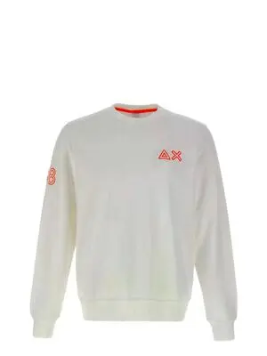 SUN 68 Logo-embroidered Sweatshirt - White