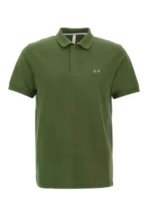 SUN 68 Embroidered-logo Polo Shirt Green