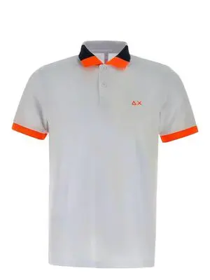 SUN 68 Colour-block Polo Shirt - Grey