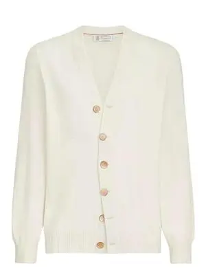 Brunello Cucinelli Cashmere Cardigan Neutrals