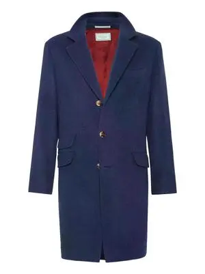 Brunello Cucinelli Cashmere Coat - Blue