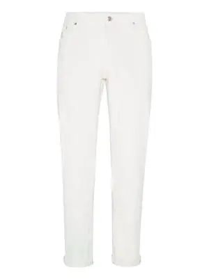 Brunello Cucinelli Logo-patch Jeans - White