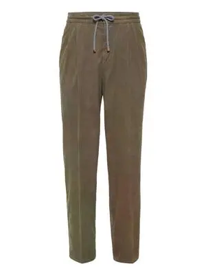 Brunello Cucinelli Cotton Straight-leg Trousers - Brown