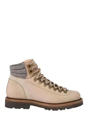 Brunello Cucinelli Leather Hiking Boots - Neutrals