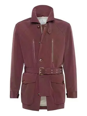 Brunello Cucinelli Belted Safari Jacket - Red