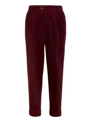 Brunello Cucinelli Pleated Trousers Red