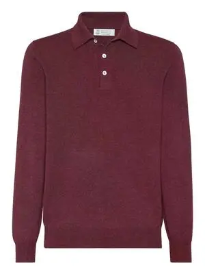 Brunello Cucinelli Knitted Polo Shirt - Red