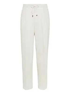 Brunello Cucinelli Cotton Trousers Neutrals