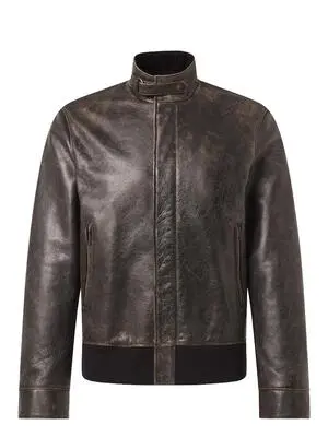 THE ROW Edrice Leather Jacket - Black