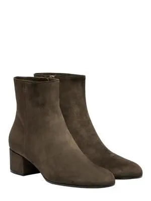 GIANVITO ROSSI Joelle 45 Suede Ankle Boots - Brown