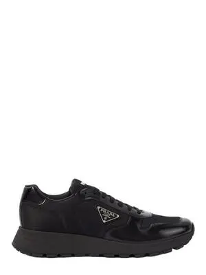 Prada Re-nylon And Leather Sneakers - Black