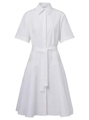 Alexander McQueen Cotton Poplin Shirt Dress - White