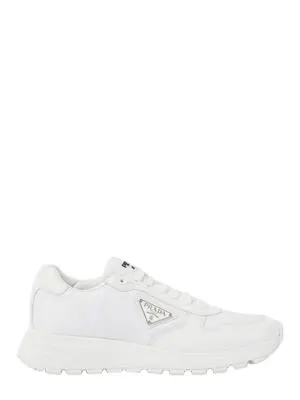 Prada Re-nylon And Leather Sneakers - White