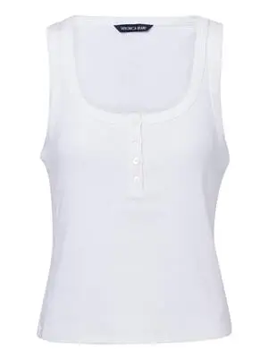 Veronica Beard Abbott Cotton-blend Tank Top - White