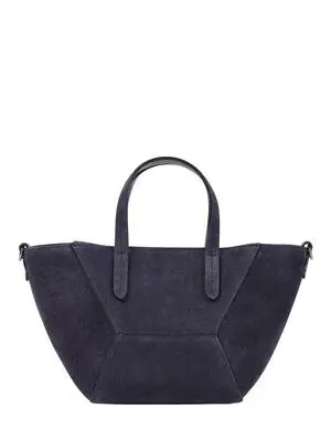 Brunello Cucinelli Monili Suede Tote Blue