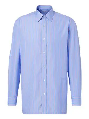 Charvet Striped Cotton Poplin Shirt - Blue