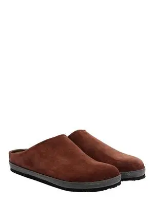 Brunello Cucinelli Monili Suede Clogs - Burgundy