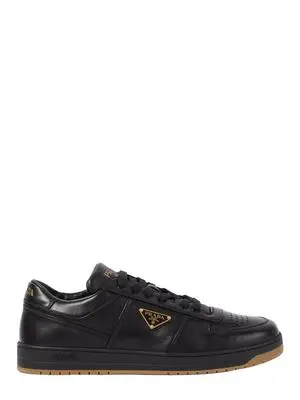 Prada Downtown Leather Sneakers - Black