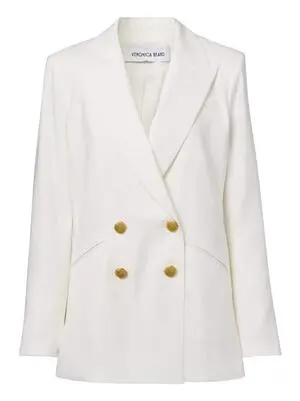 Veronica Beard Dale Linen-blend Blazer - White