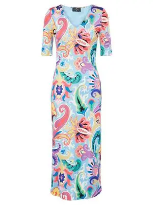 Etro Paisley Print Midi Dress - Multicoloured
