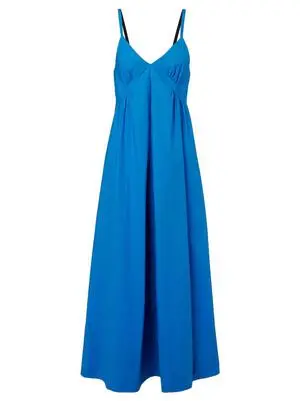 Proenza Schouler White Label Barker Cotton Poplin Maxi Dress - Blue