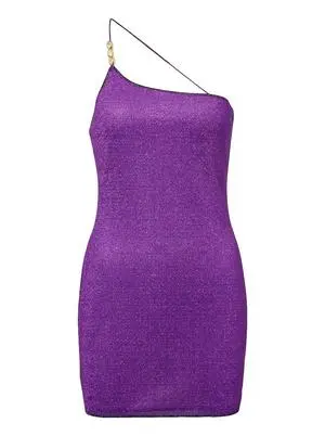 Oseree Lumière One-shoulder Minidress - Purple