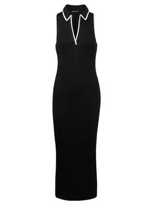 Veronica Beard Sleeveless Cotton-blend Polo Dress - Black
