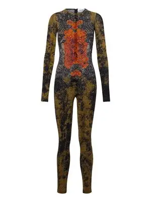 Jean Paul Gaultier Printed Mesh Catsuit - Multicoloured