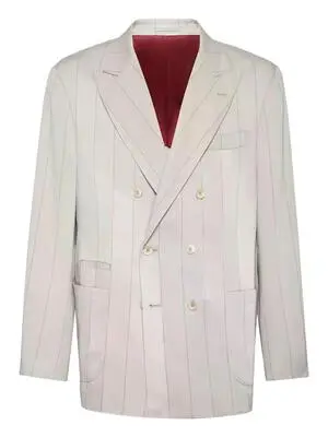 Brunello Cucinelli Silk-twill Blazer - Neutrals