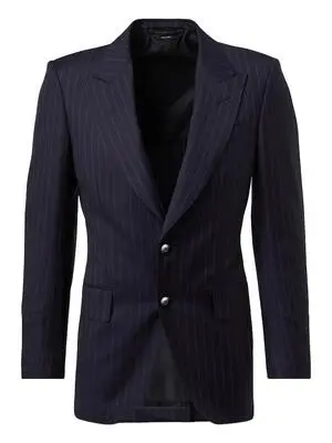 TOM FORD Dyllan Pinstripe Virgin Wool Suit - Blue