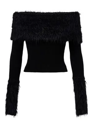 JEAN PAUL GAULTIER Ribbed-knit Top - Black