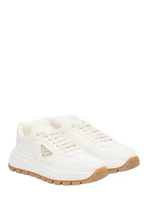 Prada Leather Sneakers - White