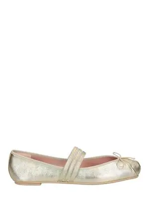 Pretty Ballerinas Kristen Metallic Ballet Flats - Gold