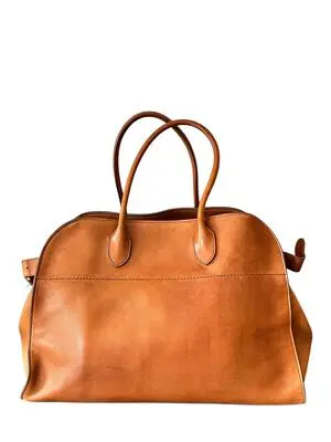 THE ROW Margaux Leather Handbag Brown