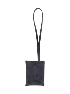 Brunello Cucinelli Suede Bag Charm Dark Grey