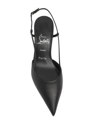 CHRISTIAN LOUBOUTIN 60mm Miss Z Leather Slingback Pumps - Black