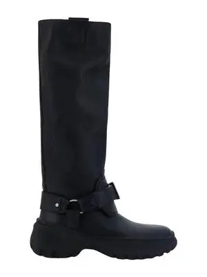 Burberry Equestrian Knight Stomp Boots - Black