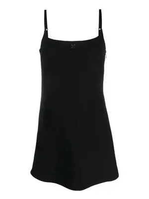 COURREGES Sleeveless Square-neck Minidress - Black