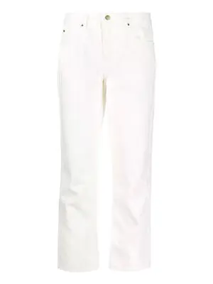 Ba&sh Mid-rise Cropped Jeans - White