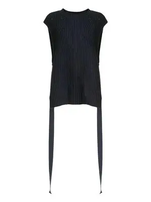 Goen.j Side Taps Knitted Top - Blue