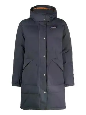 Patagonia Logo-patch Downdrift Parka Coat - Blue