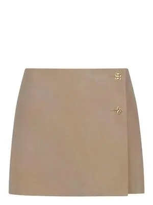 Givenchy Leather Mini Skirt - Neutrals