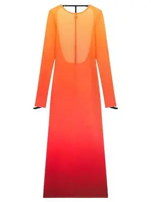 COURREGES Sunset Gradient-effect Dress - Orange